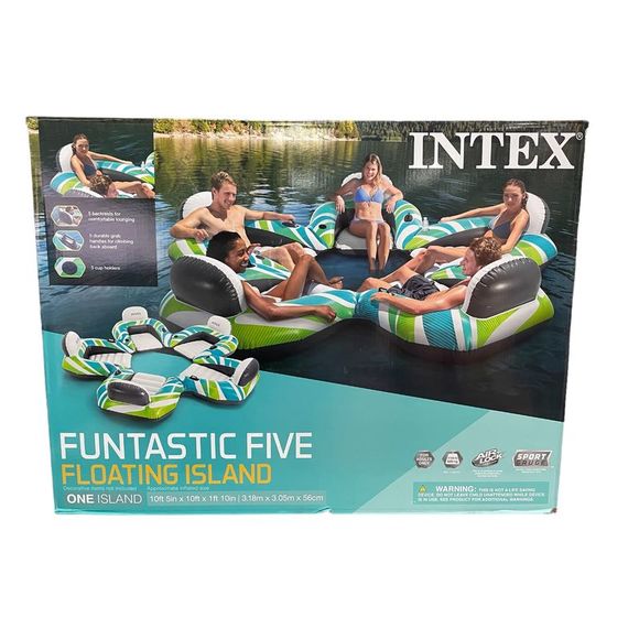 Intex | Other | Intex Funtastic 5 Person Floating Island With Headrest ...